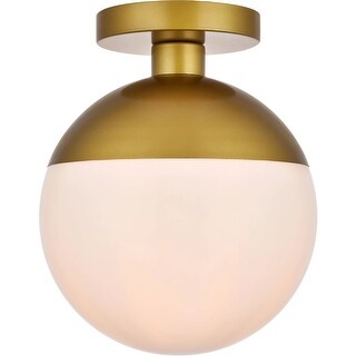 Elegant Lighting Eclipse Single Light 10" Wide Semi-Flush Globe - Bed Bath & Beyond - 38104971